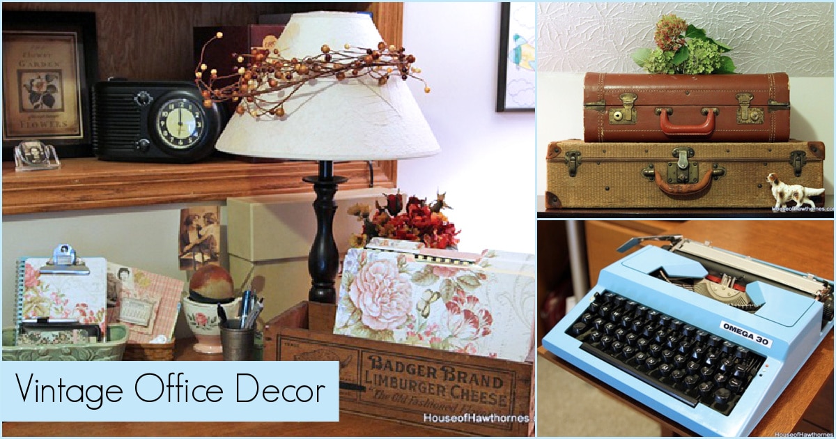 Office Decorating Thrift Store Style - House of Hawthornes