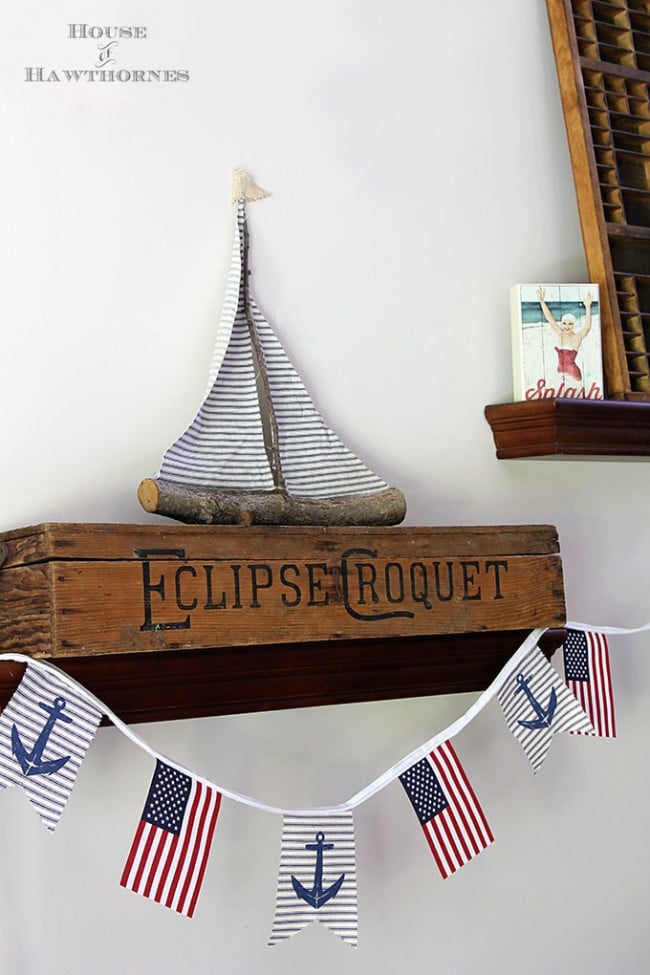 DIY Nautical Patriotic Banner - House of Hawthornes