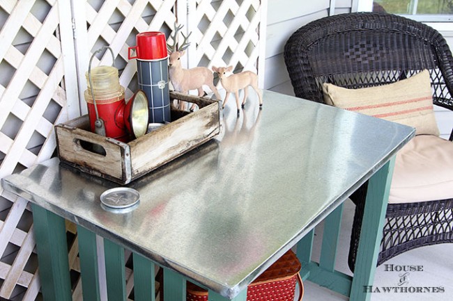 DIY Zinc Top Table - House of Hawthornes