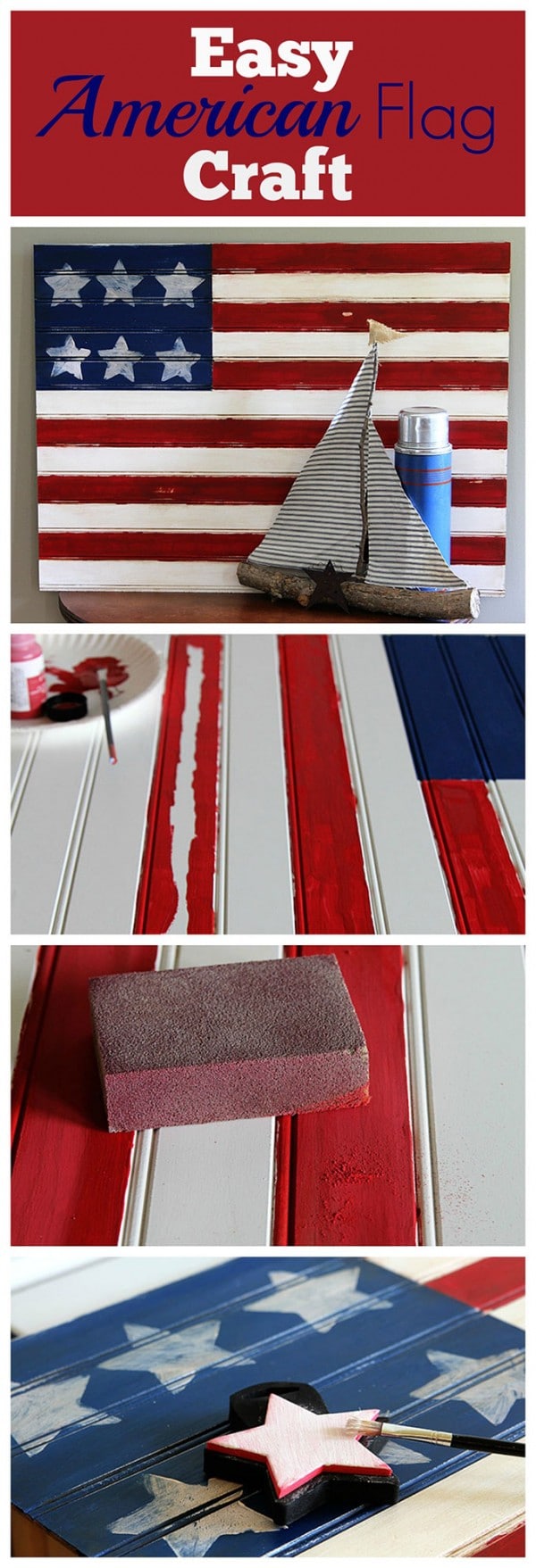 Easy American Flag Craft - House of Hawthornes