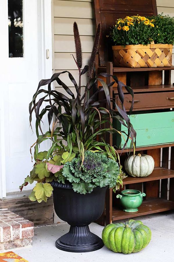 Making A Fall Foliage Planter (No Mums In This One) - House of Hawthornes