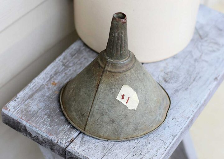 Galvanized Funnel Repurpose Project - House of Hawthornes