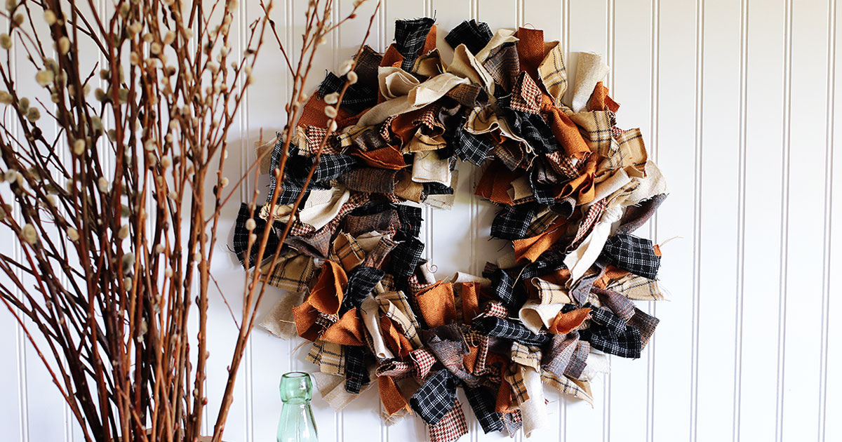 Easy Rag Wreath Tutorial - House of Hawthornes