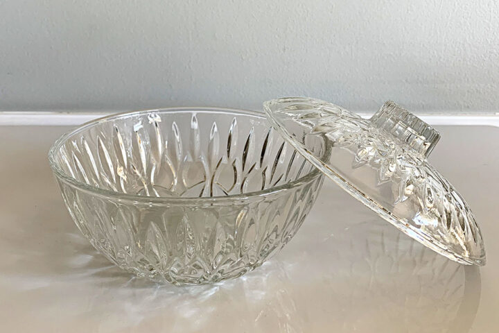 Pressed Glassware Makeover | A Thrift Store DIY - House of Hawthornes