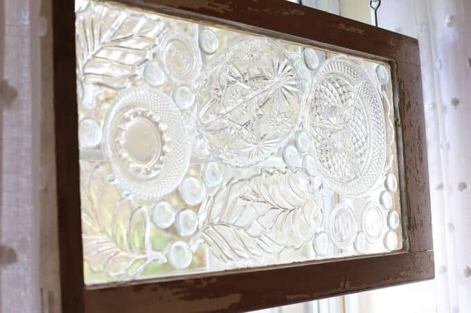 Window Art With Glass Plates - A Thrift Store Upcycle