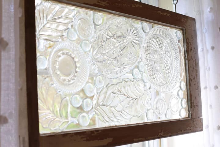 Window Art With Glass Plates - A Thrift Store Upcycle