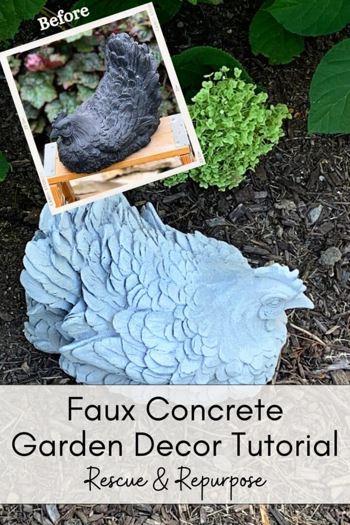 Faux DIY Concrete Garden Decorations - House of Hawthornes